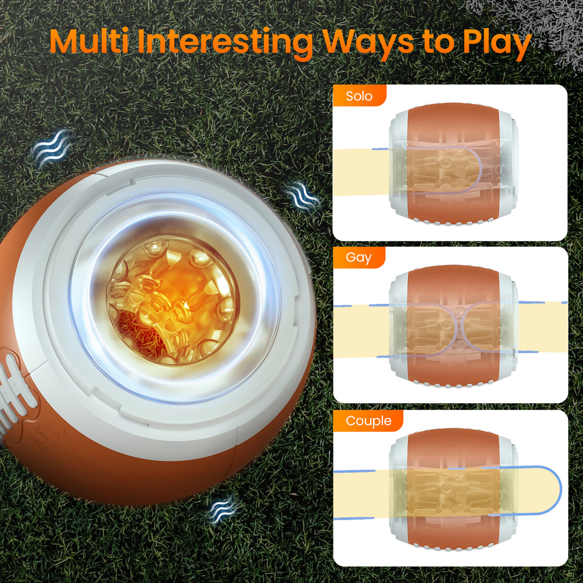 FIDECH Rugby Shaped Open-Ended 12 Vibrating Male Masturbation Cup – Fidech